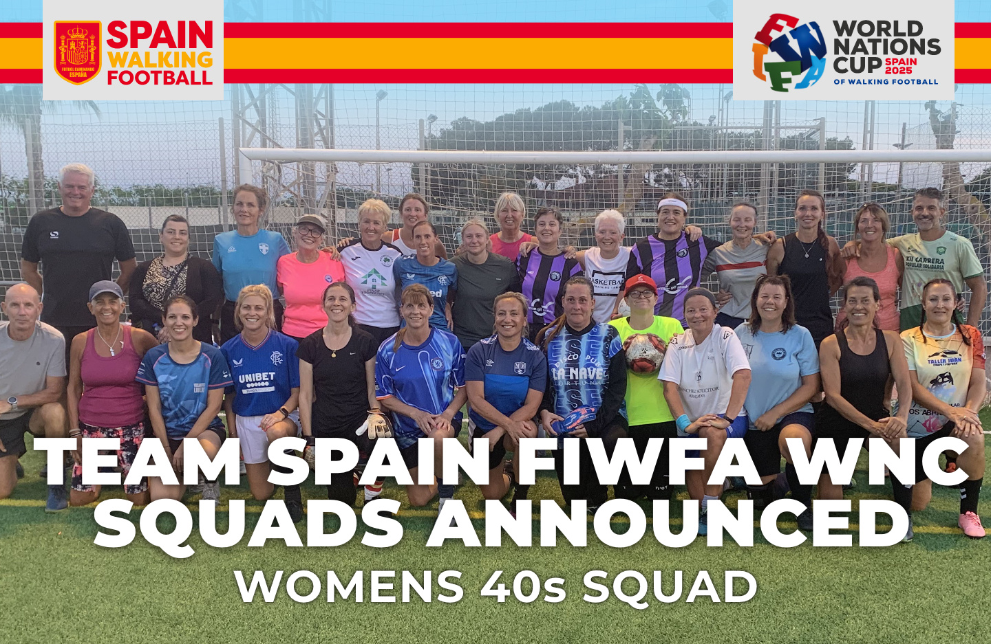 TEAM SPAIN FIWFA WNC WOMENS 40s SQUAD - Spain Walking Football